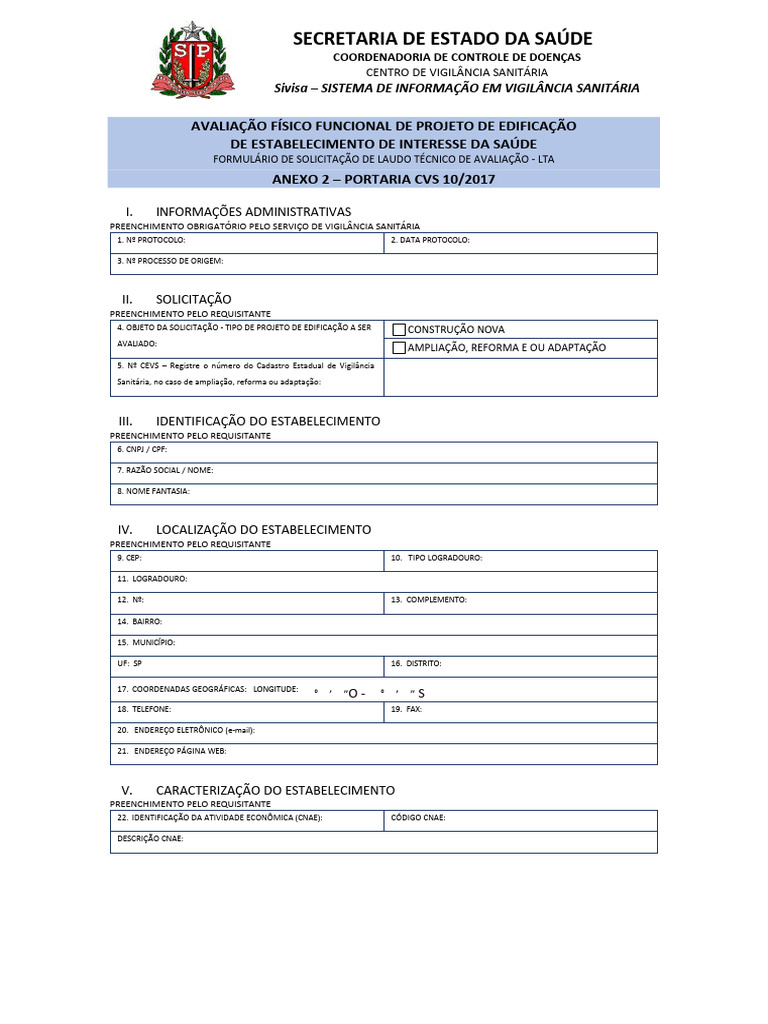 Formulario LTA-CVS 10-2017 | PDF