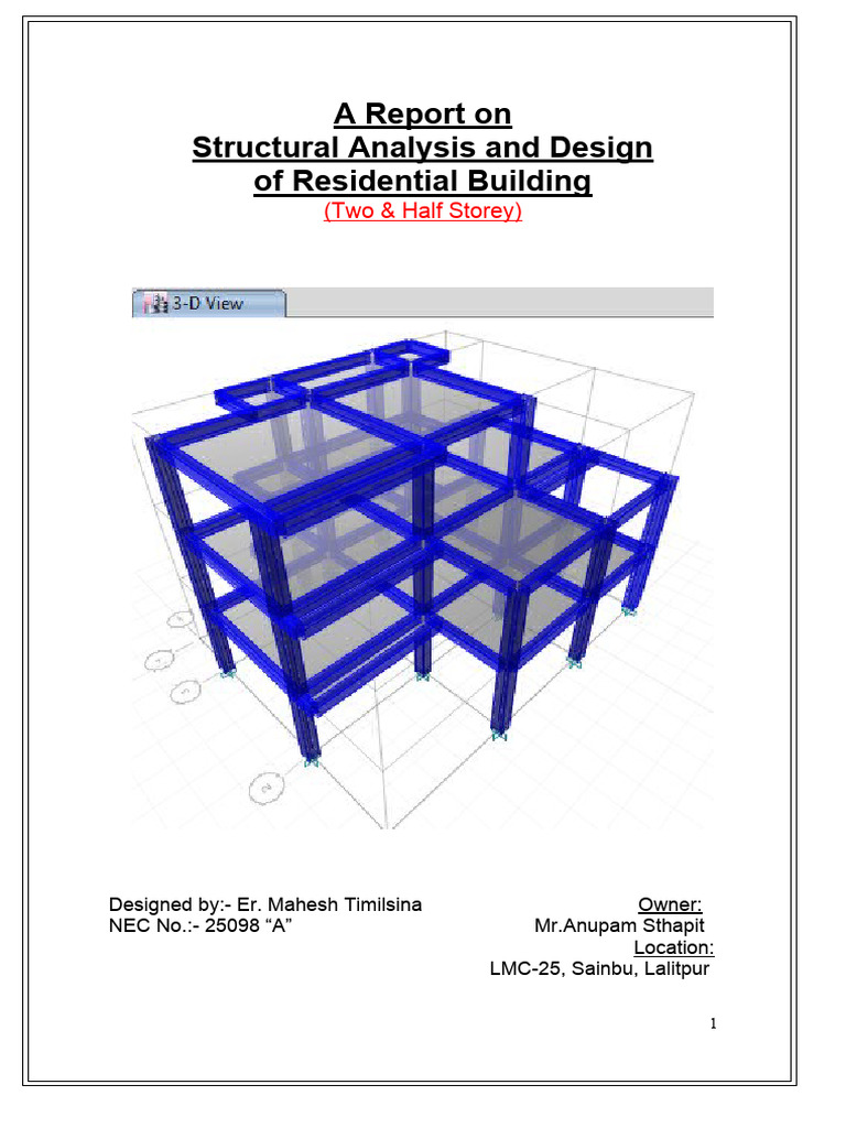 Report of ANUPAM 2 & Half (Using NBC) . | PDF | Beam (Structure) | Column