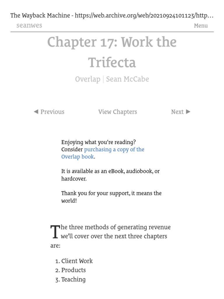 seanwes - Work the Trifecta | Download Free PDF | Teachers | Investing