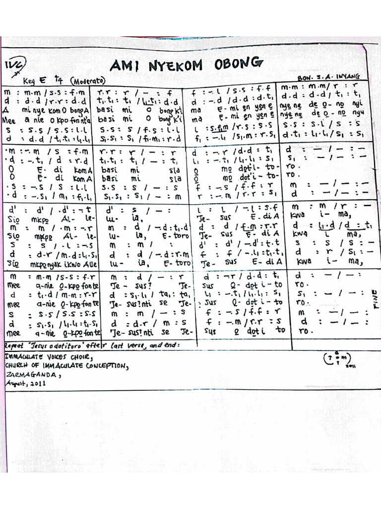 Ami Nyekom Obong | PDF