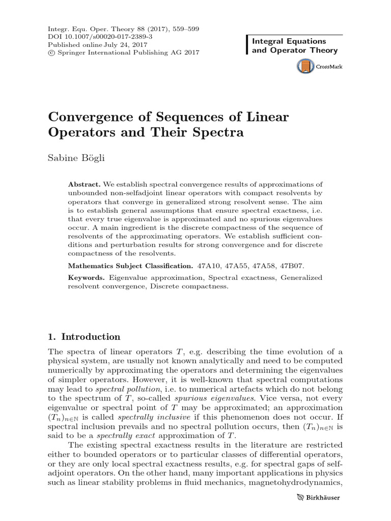 S.Bogli - Convergence of Sequences of Linear Operators and Their ...