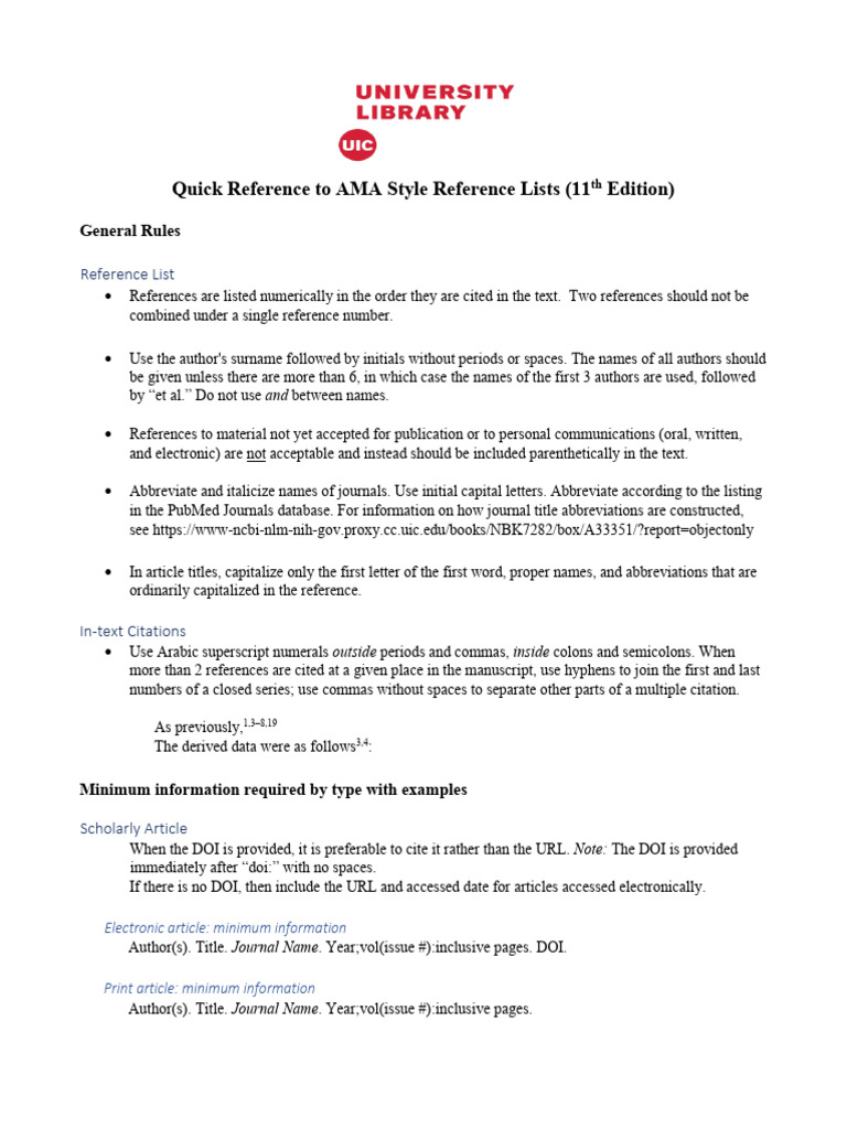 AMA One Page Style Guide | PDF | Comma | Citation