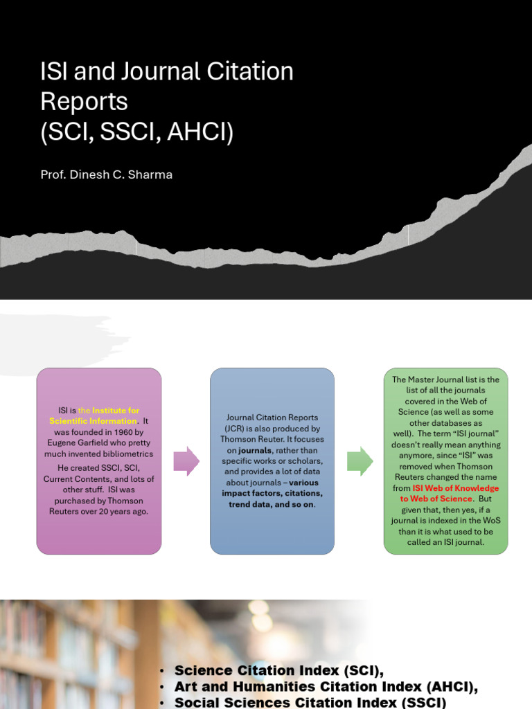 ISI and Journal Citation Reports | PDF | Citation | Academic Journal