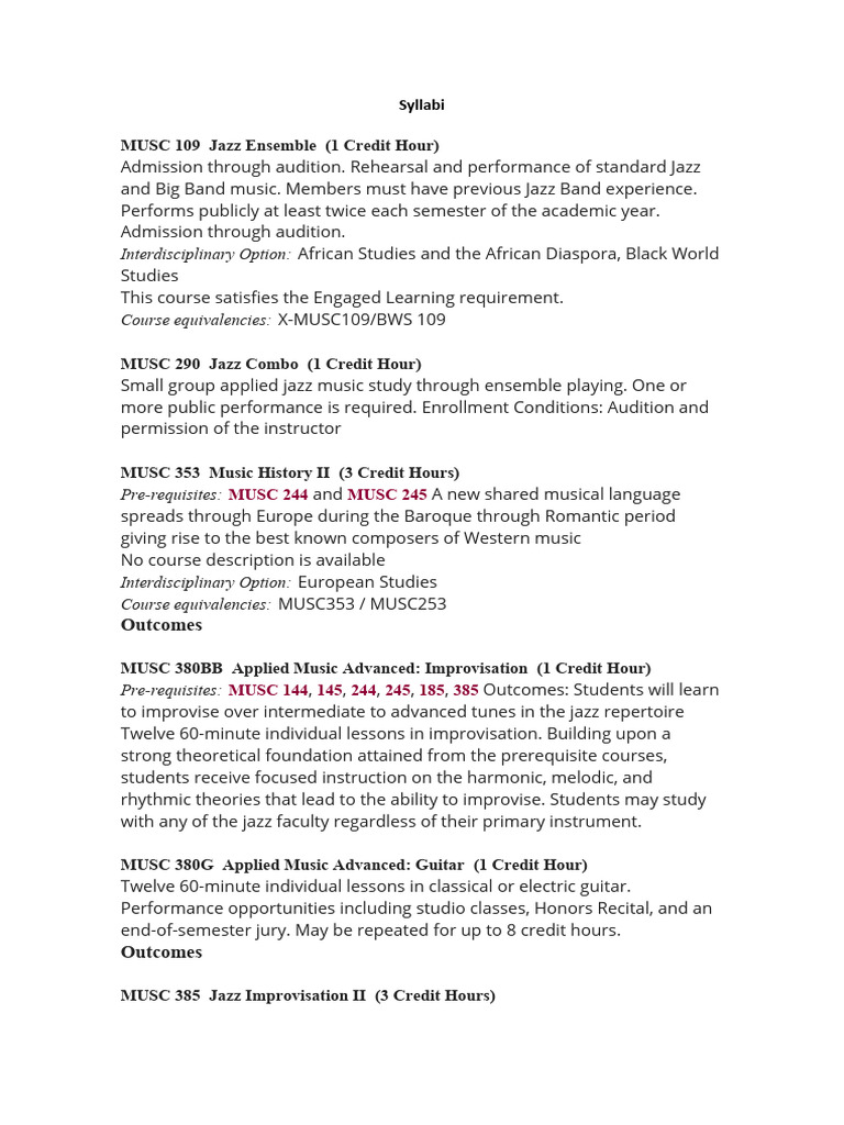 Syllabi Materias Intercambio | PDF | Art