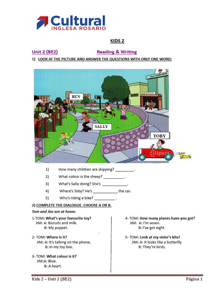 Kids 2 Booklet Unit 2 4 | PDF