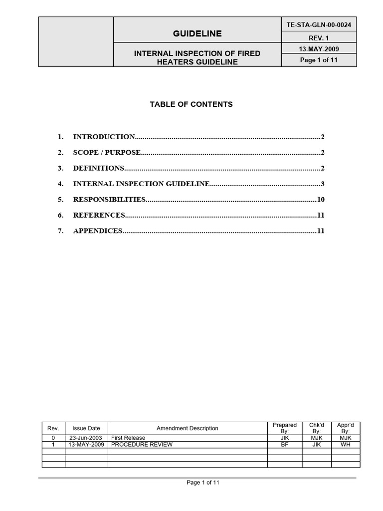 21-Internal Inspection of Fired Heaters Guideline | PDF | Chimney | Pipe (Fluid Conveyance)