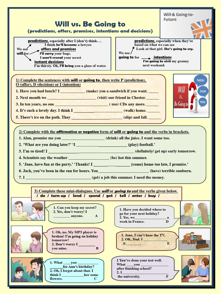 Will vs. Be Going To: Usage Guide | PDF | Grammar | Linguistics