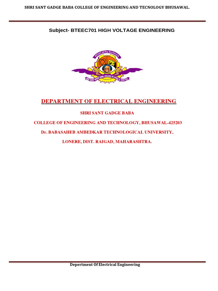 Hve Notes | PDF | Electrical Breakdown | Ionization