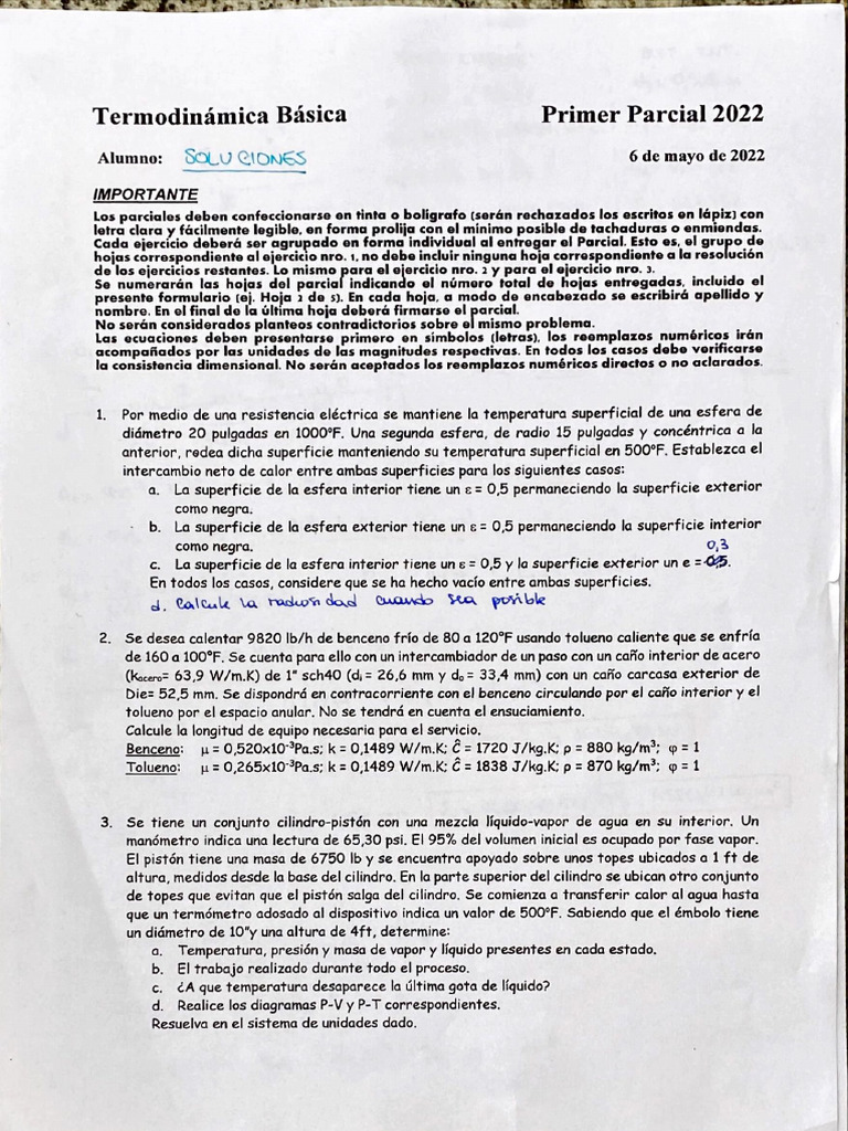 Primer parcial 2022 - Soluciones | PDF