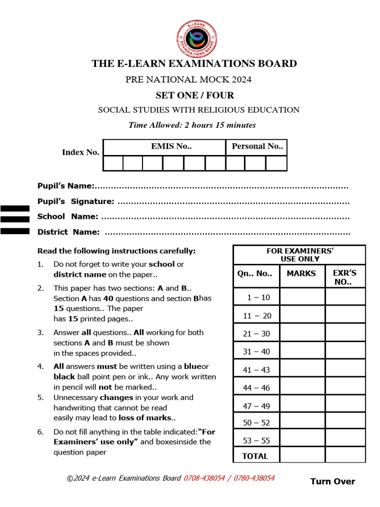 E-Learn Pre-Mock SST Set1 @master Planner | PDF | Abrahamic Religions