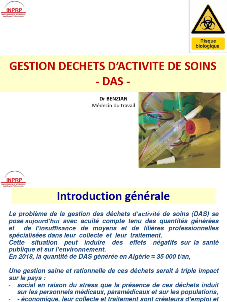 Gestion des Déchets d'Activités de Soins | PDF | Déchets | Déchets ...