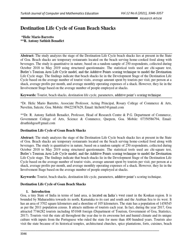 Destination Life Cycle | PDF | Tourism | Statistics