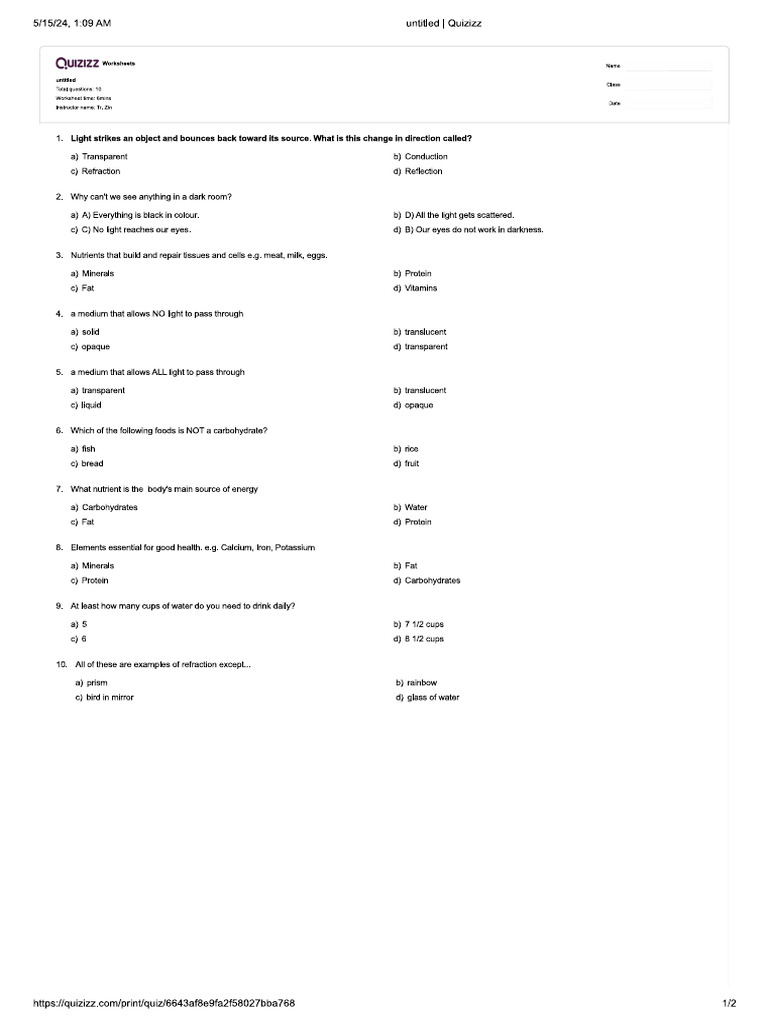 Science MCQ | PDF