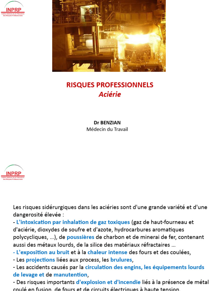 RP Aciérie - DR Benzian INPRP | PDF | Aciérie | Fer