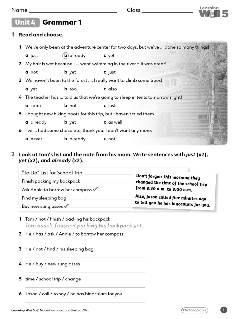 LW TRC5 Grammar U04 | PDF