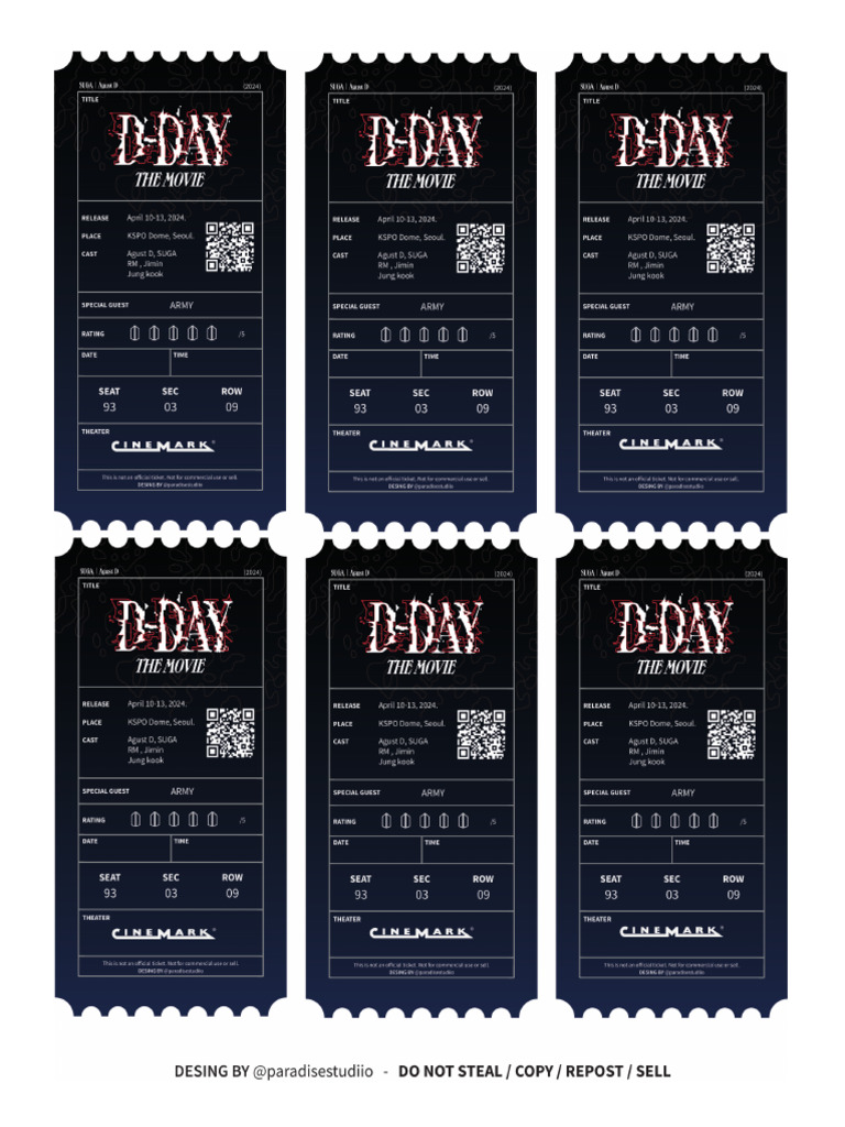 Cinemark - Tickets Dday The Movie by Paradise Studio - Do Not Steal ...