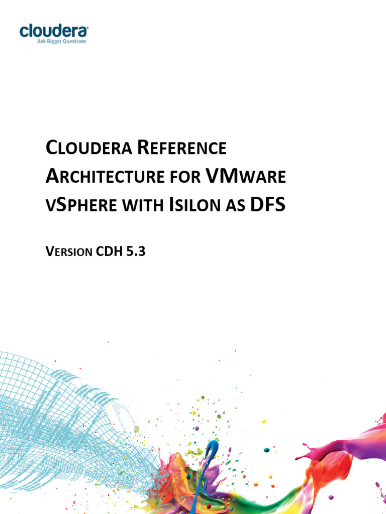 Cloudera Ref Arch Vmware Isilon | PDF | Apache Hadoop | Computer Cluster