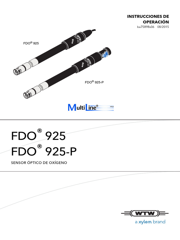 Fdo 925 WTW | PDF | Sensor | Calibración