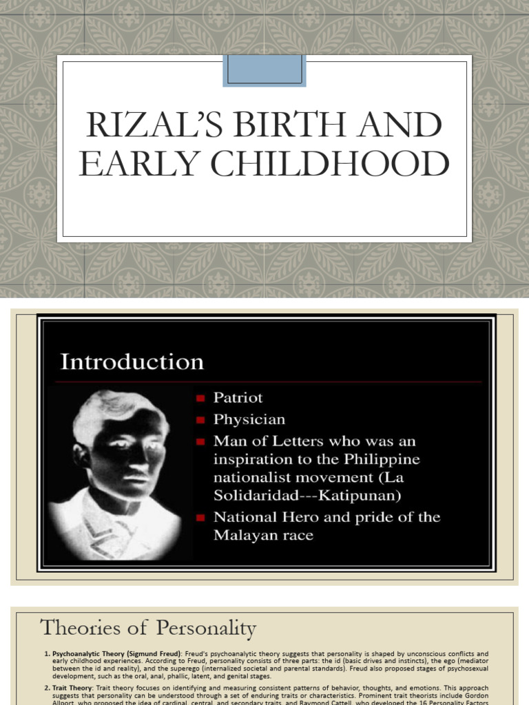 Lesson 2 Rizal Early Childhood | PDF | Id | Humanistic Psychology