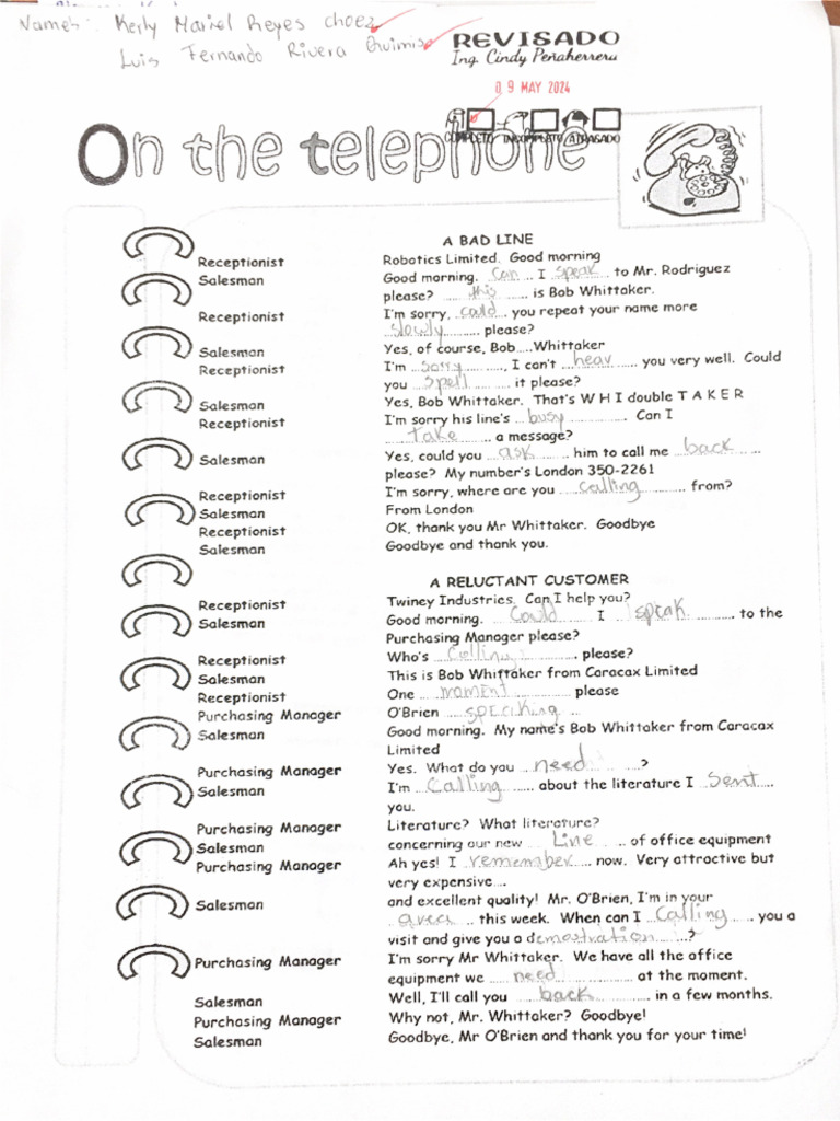On The Telephone | PDF