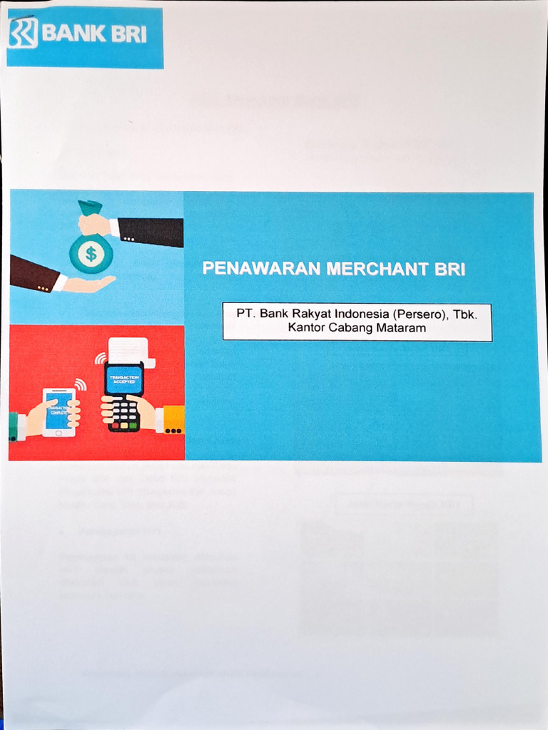 EDC BRI Merchant Quotation | PDF