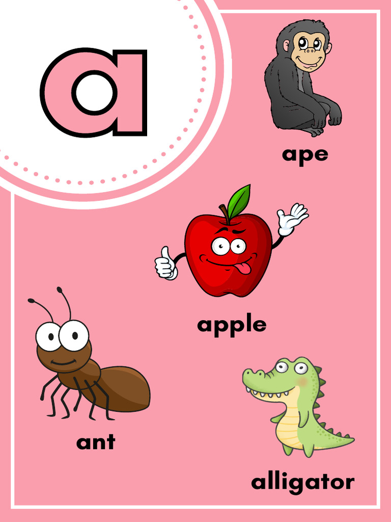 Letter A-M Alphabet Pictures Posters | PDF