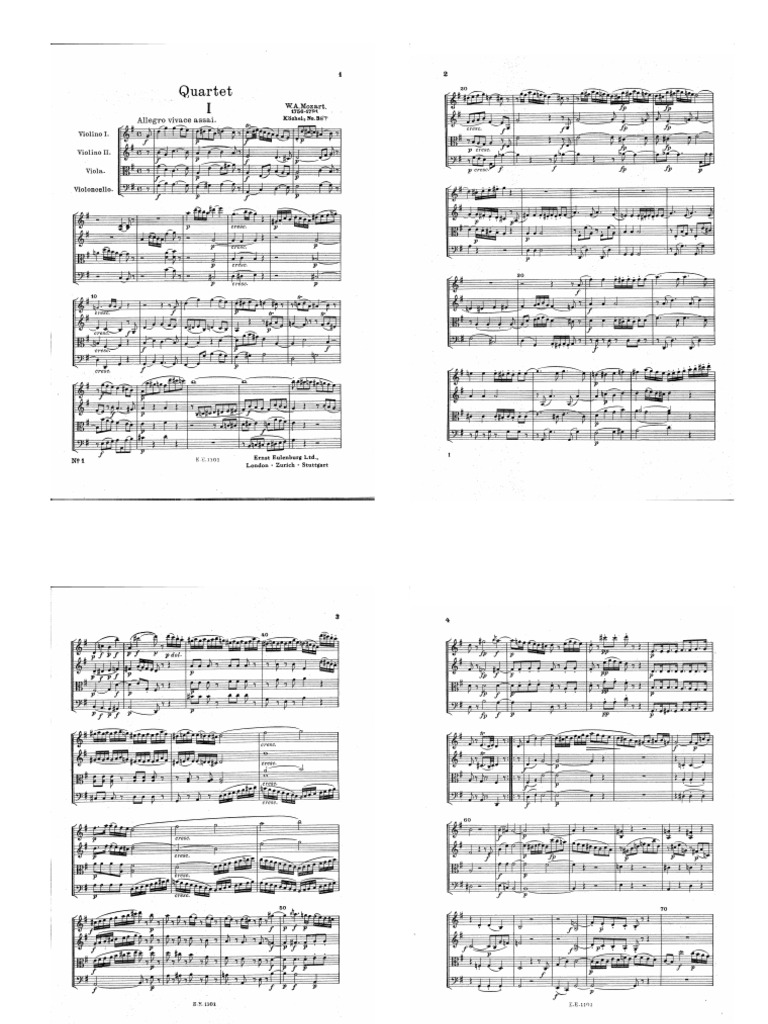 Mozart Quartet | PDF