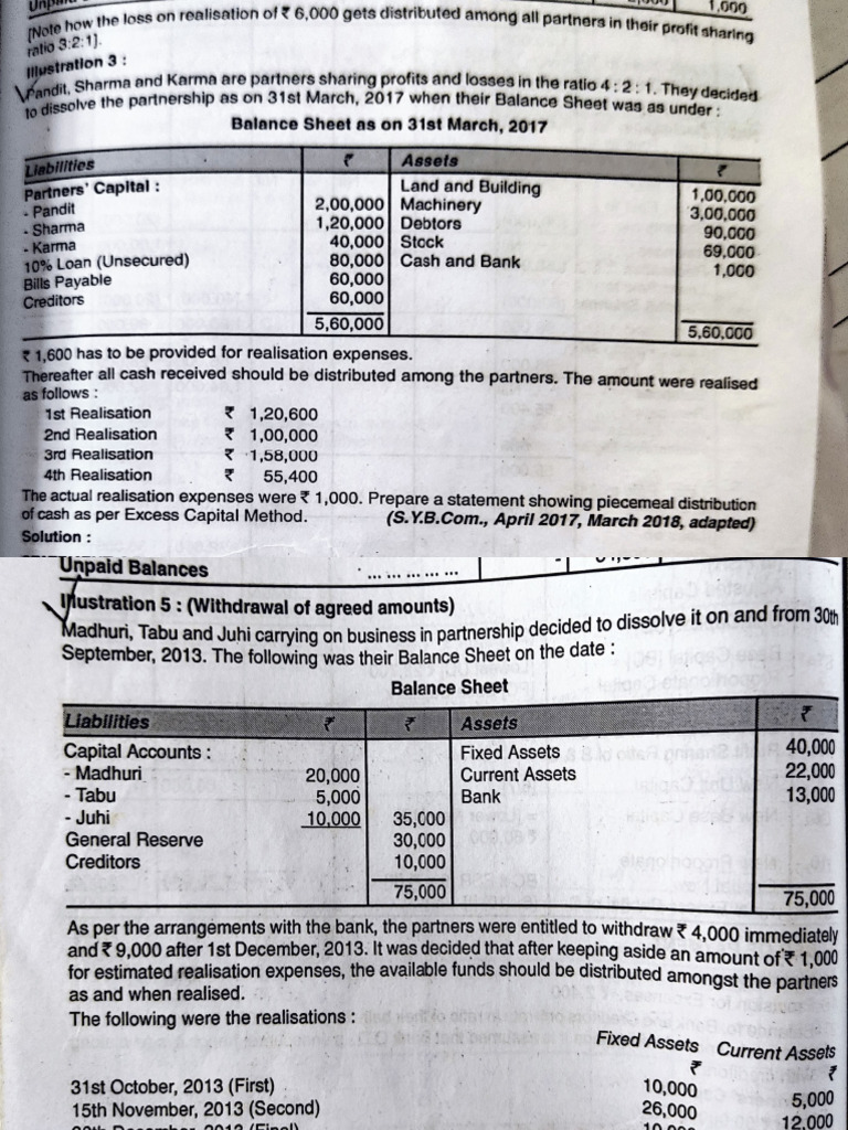 Piecemeal Distribution of Cash | PDF | Balance Sheet | Expense