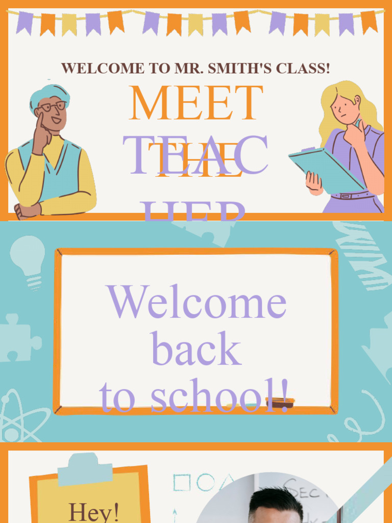 Cute Illustrative Meet The Teacher | PDF | Learning | Differentiated ...