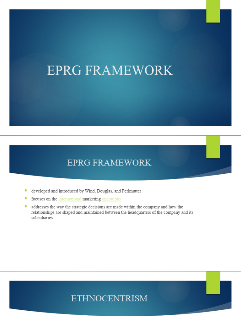 EPRG Framework | PDF | Globalization | Marketing