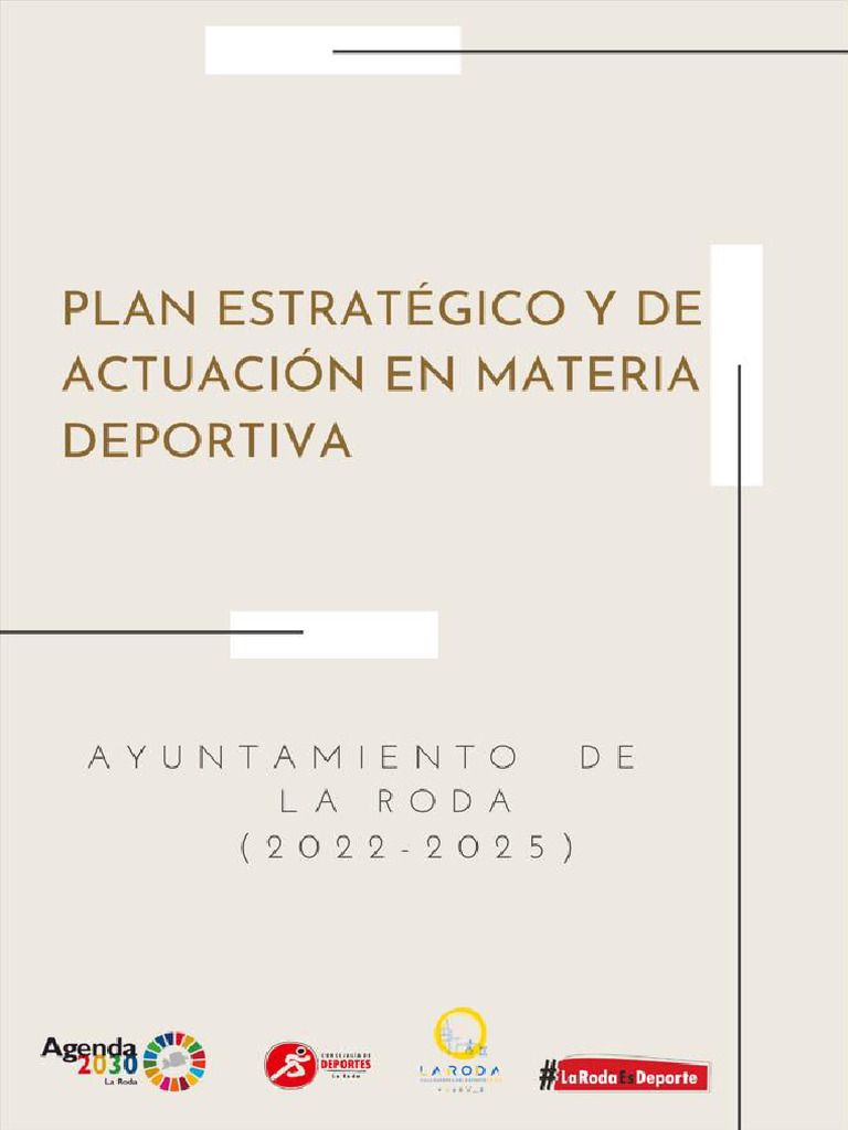 Plan Estratégico y de Actuación en Materia Deportiva para El Ayuntamiento de La Roda | PDF ...