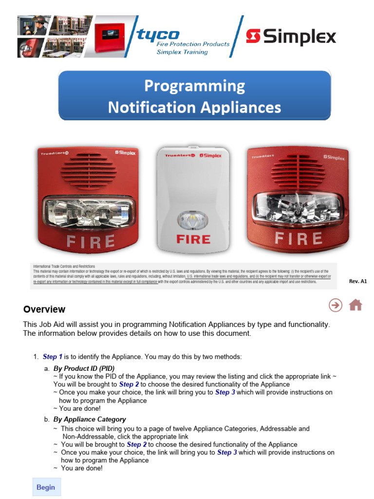 DRAFT - Programming Notification Appliances - A1 | PDF | Equipment | Computing