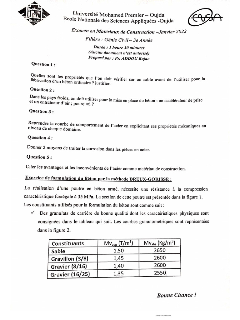 Corr Du DS Formulation Du Béton | PDF
