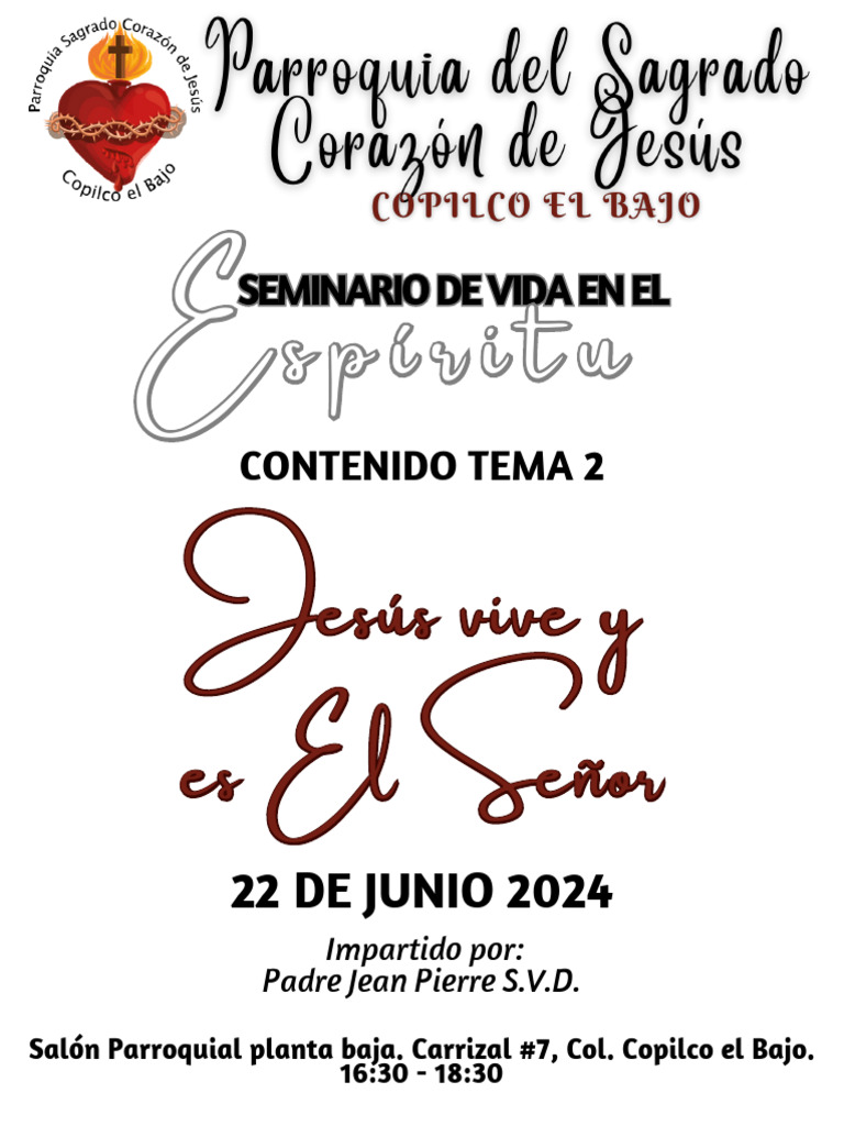 Tema 2 Jesús Vive y Es El Señor | PDF | Jesús | Sabiduría