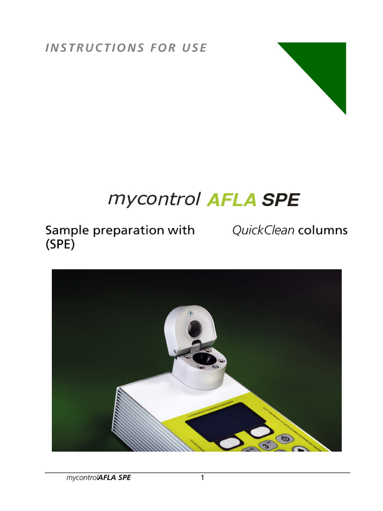 Kit Mycontrol AFLA QuickClean | PDF