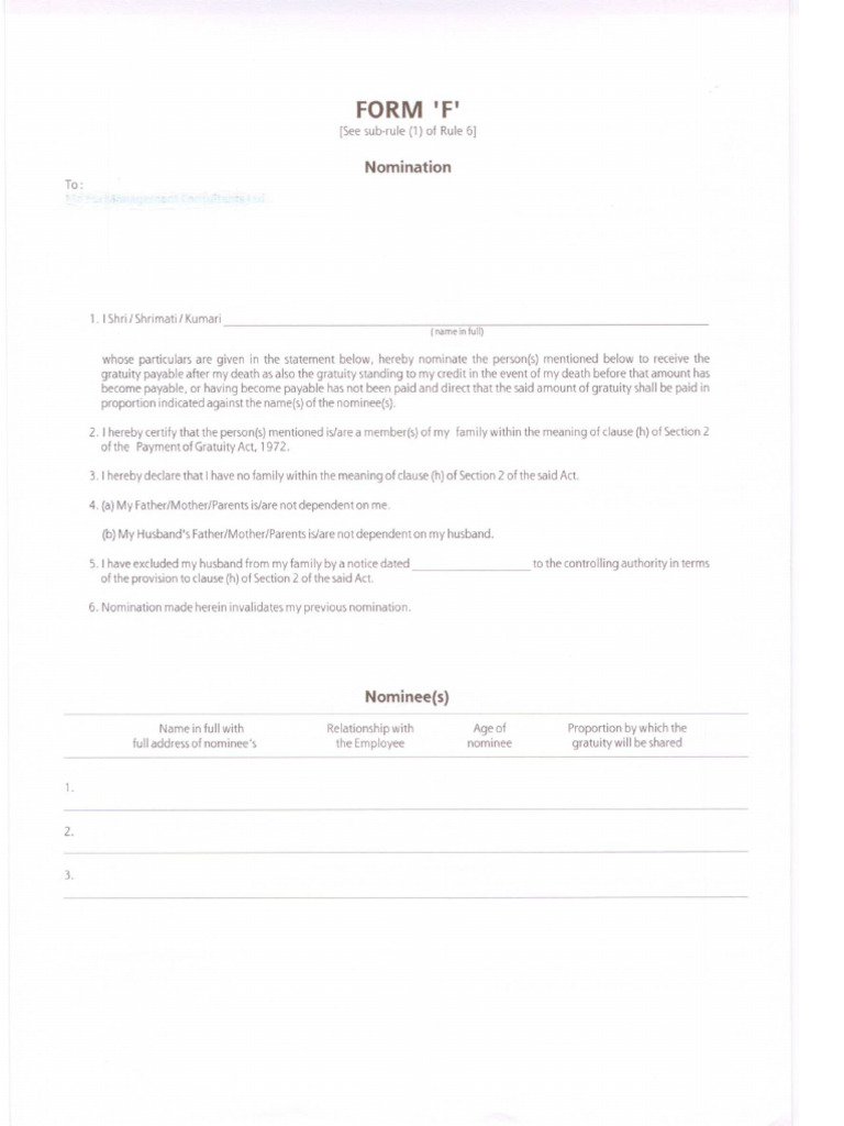 FORM 'F' (5) | PDF