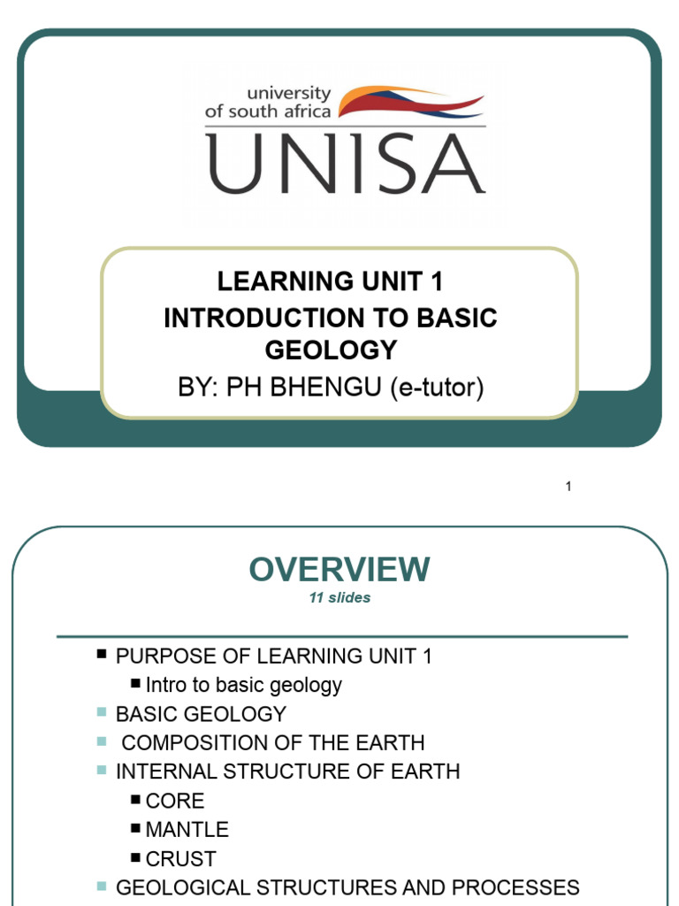 LU 1 - Introduction To Basic Geology | PDF | Earth | Geology