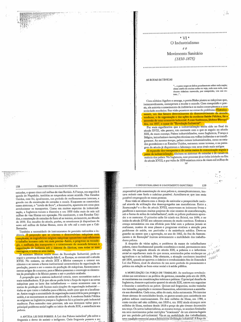 8A. Rosen, George - O Industrialismo e o Movimento Sanitario | PDF