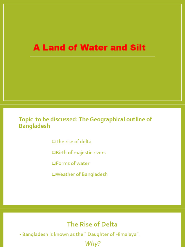 A Land of Water and Silt | PDF | Travel | Science & Mathematics