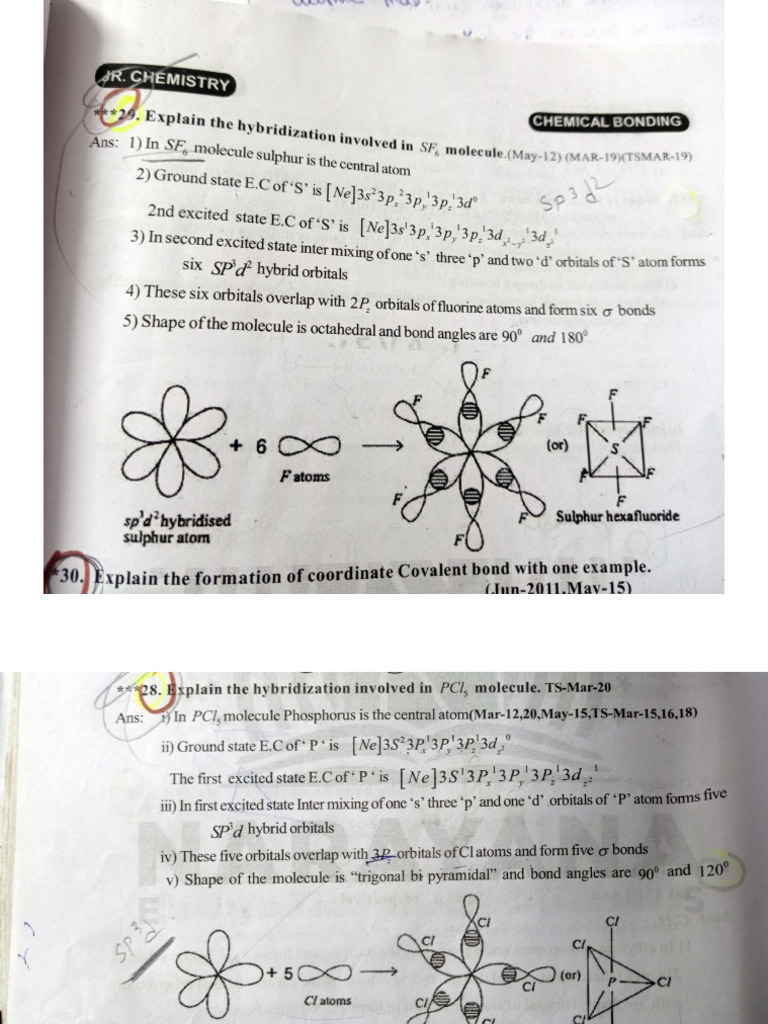 Lesson3 Chemical Bonding (SAQ's) | PDF