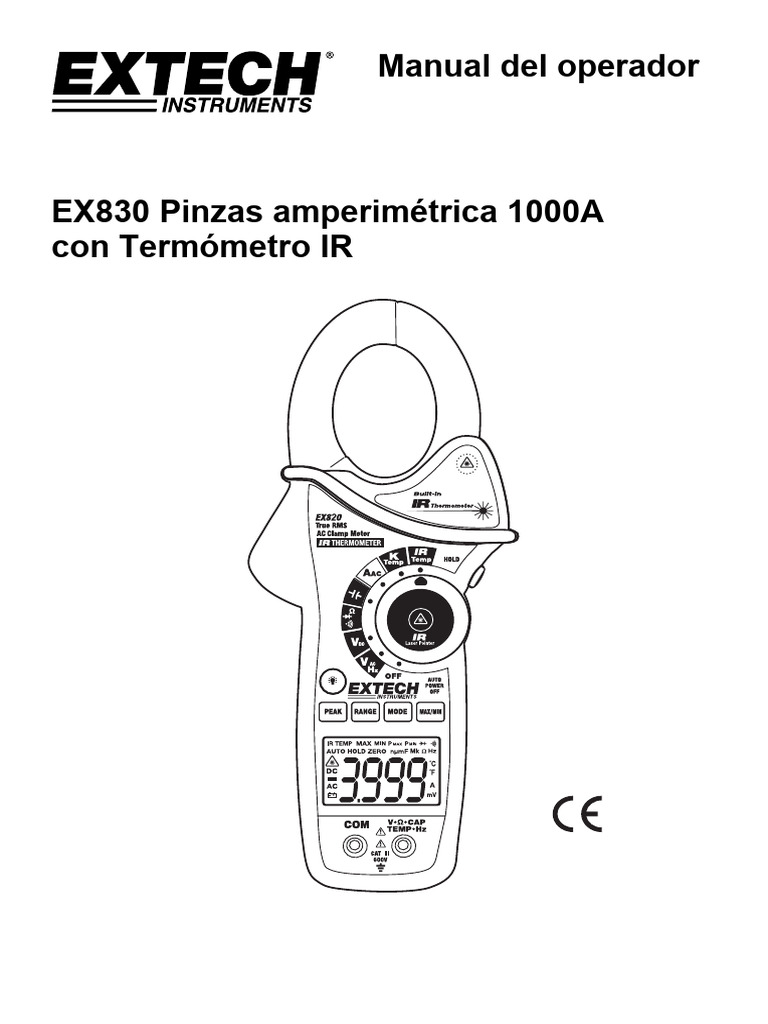 Extech Ex830 | PDF | Conector eléctrico | Resistencia Eléctrica y ...