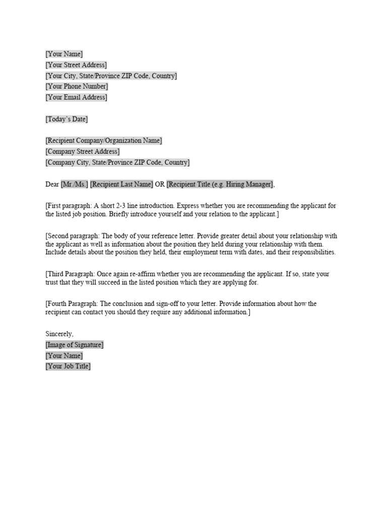 Copy (2) of Reference-Letter-Template | PDF | Copyright | Computing