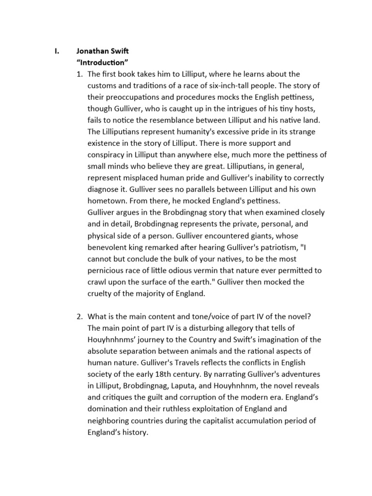 I. Jonathan Swift "Introduction" | PDF | Candide