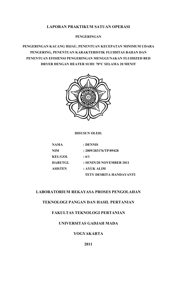 Laporan Praktikum Satuan Operasi | PDF