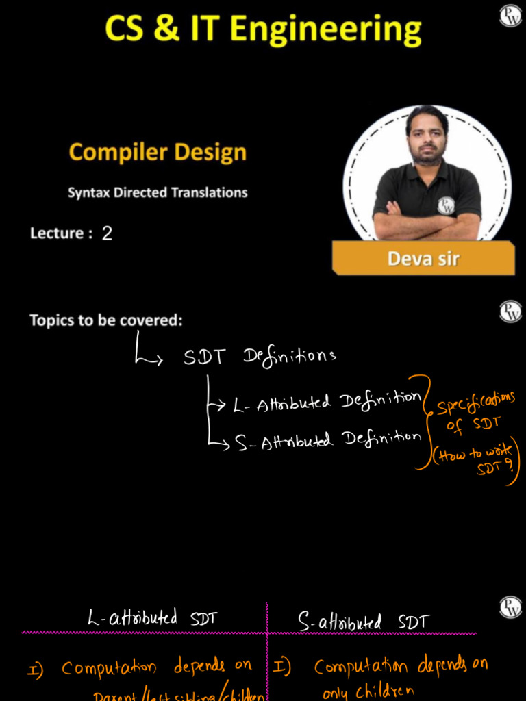 Syntax Directed Translation 02 - Class Notes | PDF