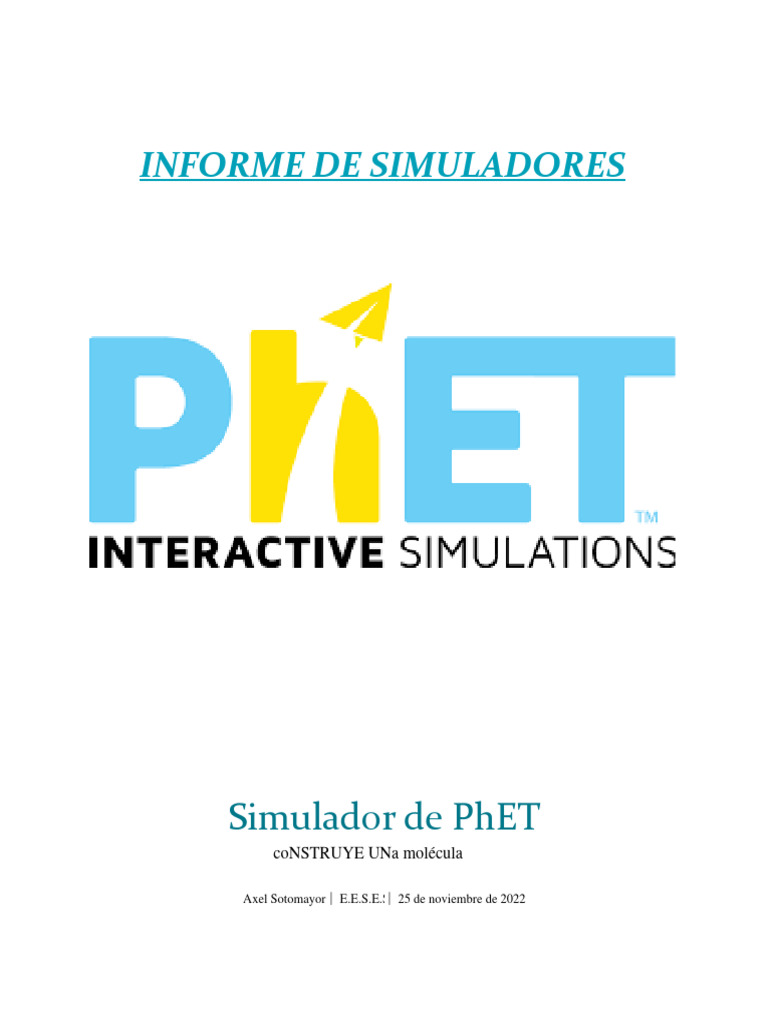 Simuladores de PhET | PDF | Moléculas | Química