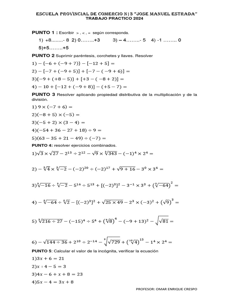Ejercicios de Revision 2024 | PDF