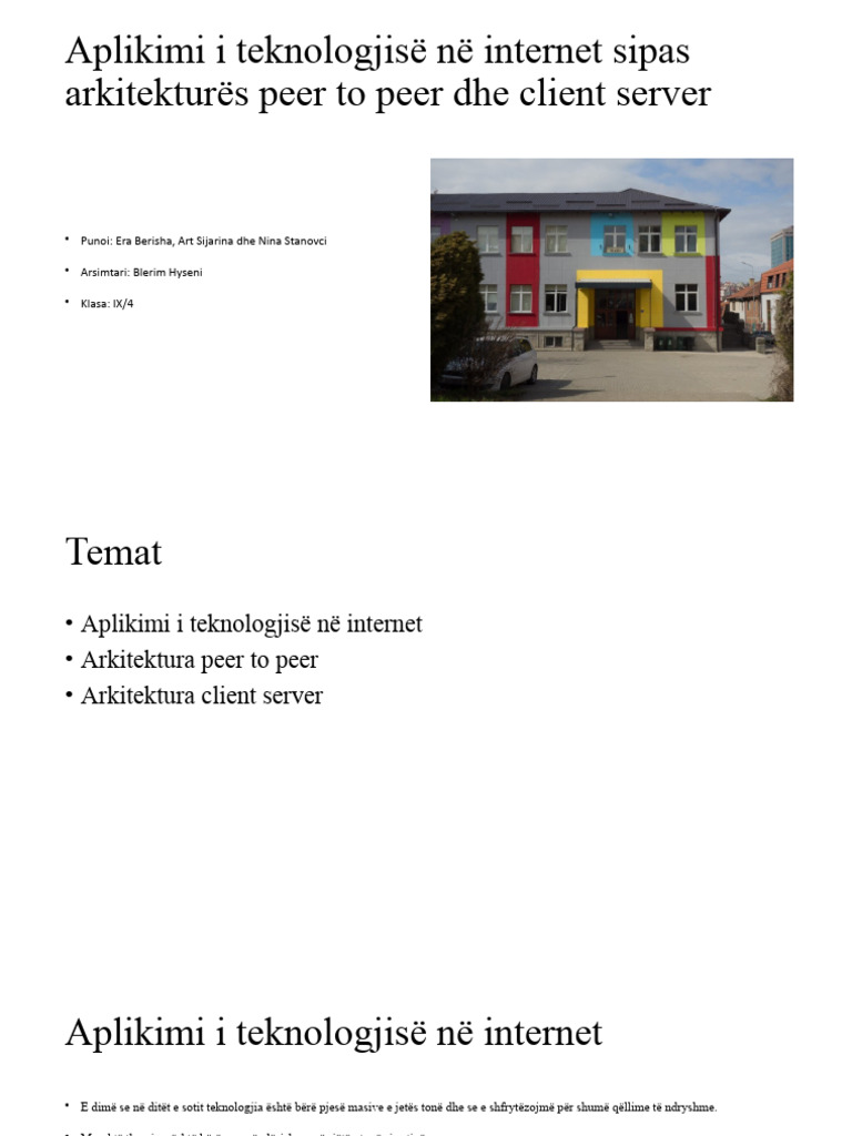 Aplikimi I Teknologjise Ne Internet | PDF