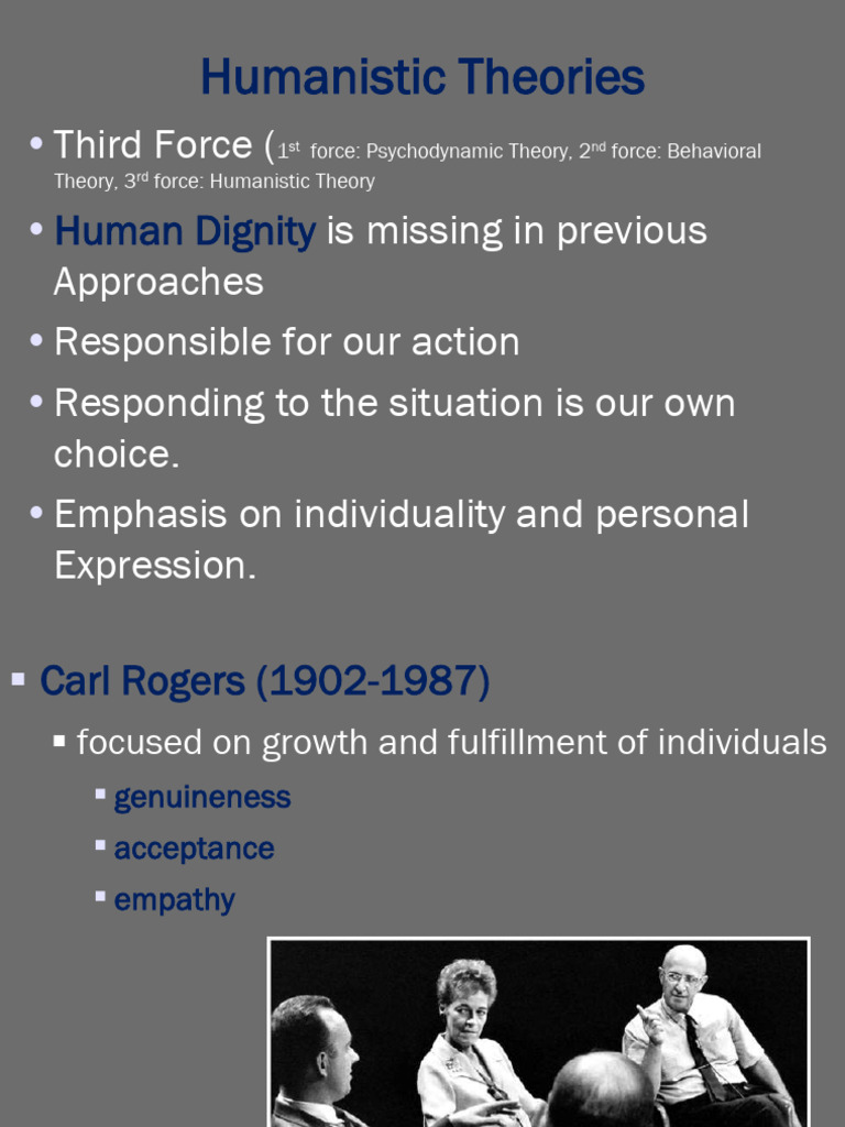 L-9-1 - Humanistic Theory Carl Rogers | PDF | Self Esteem | Psychotherapy