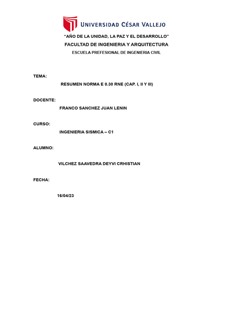 Norma e 030 | PDF | Temblores | Rigidez